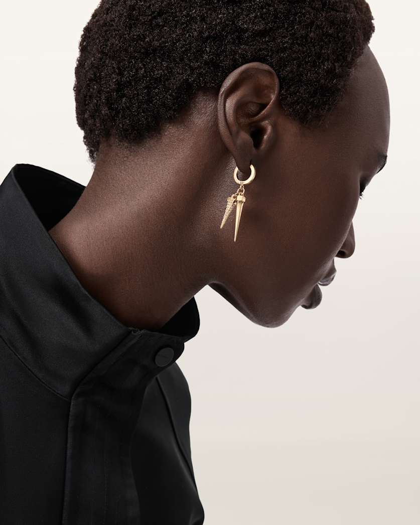 Laio Double Spike Earrings WARM BRASS | ALLSAINTS US